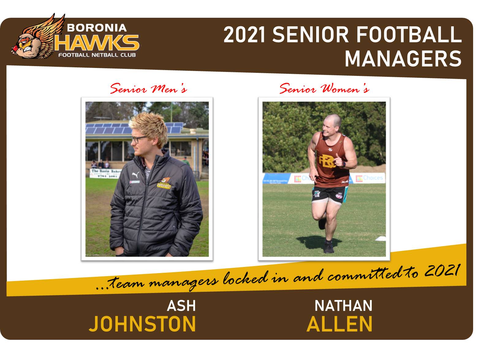 Senior Coaching Roles for 2021 – announcement by Greg Hannon – BORONIA ...