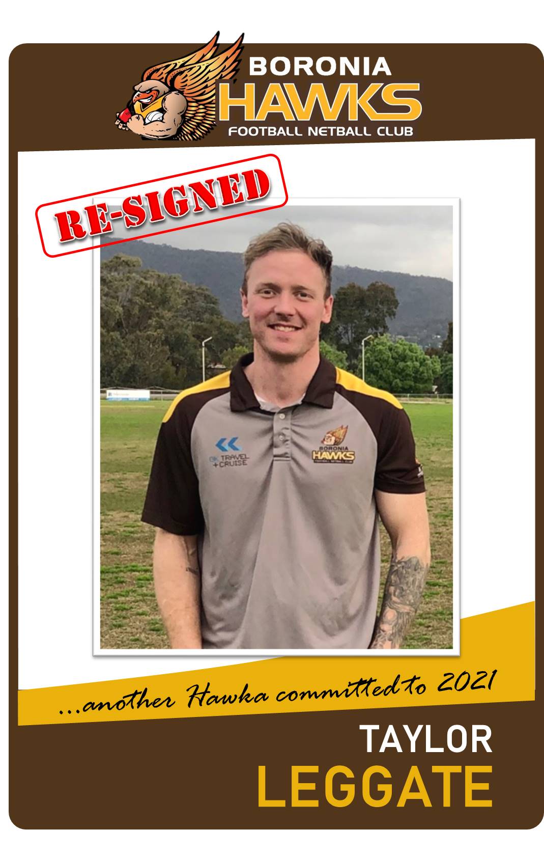 Taylor Leggate – BORONIA HAWKS FOOTBALL NETBALL CLUB INC.
